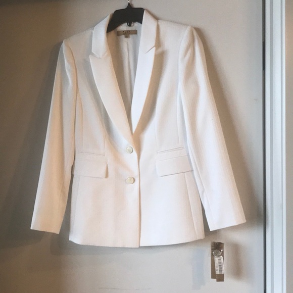 Alex Marie | Jackets & Coats | Alex Marie White Pinstripe Blazer Nwt ...